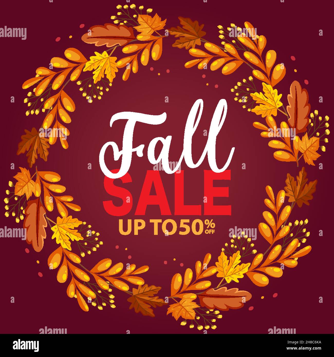 Fall sale banner template illustration Stock Vector Image & Art - Alamy