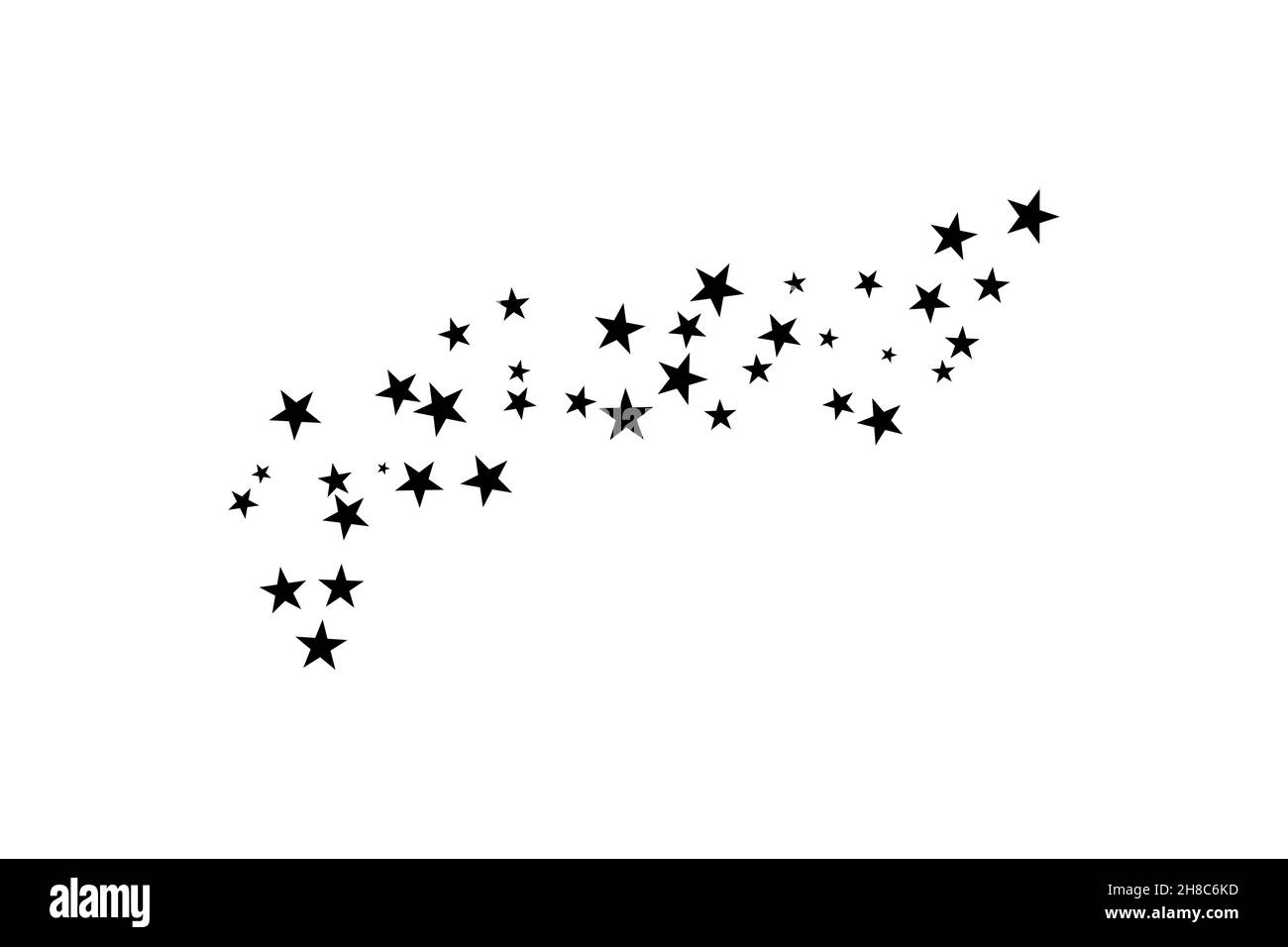 Fireworks star random source stream. Falling Star. Stars on a white ...