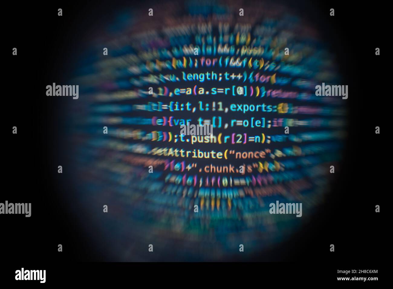 Software developer code. Abstract computer script code. Software ...