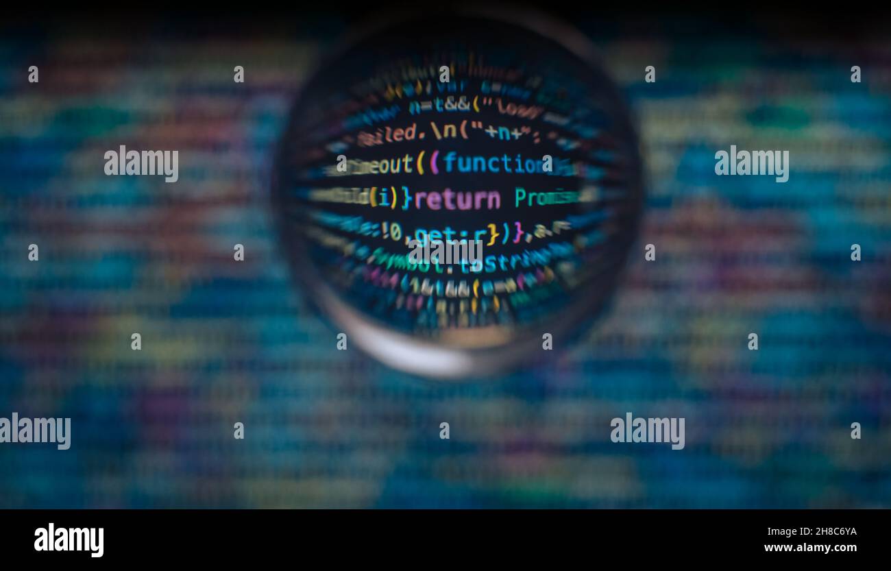 Software Developer Code Abstract Computer Script Code Code In A Glass
