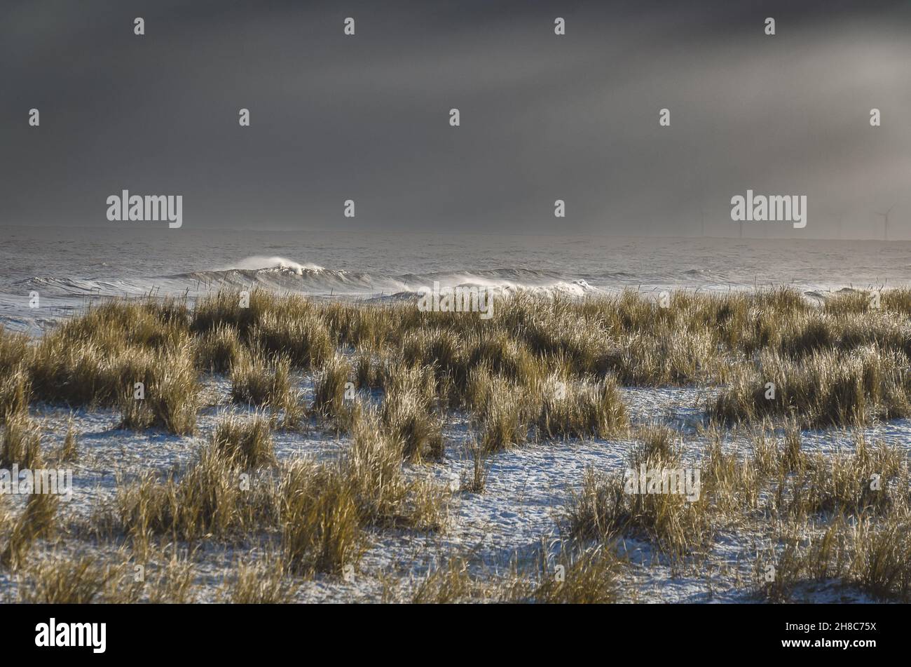 Sea in winter snow beach hi-res stock photography and images - Alamy