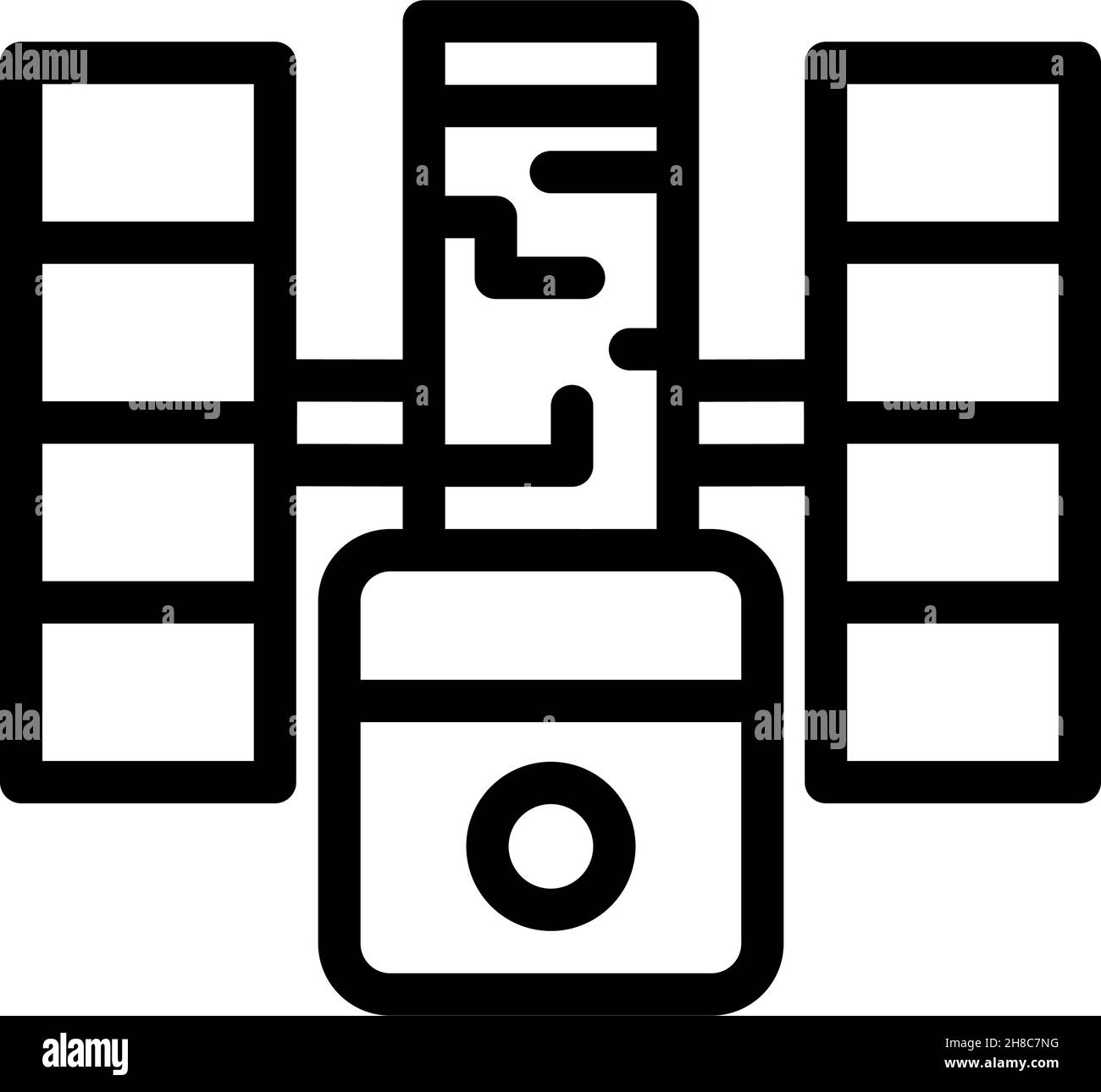 hubble telescope line icon vector illustration Stock Vector Image & Art ...