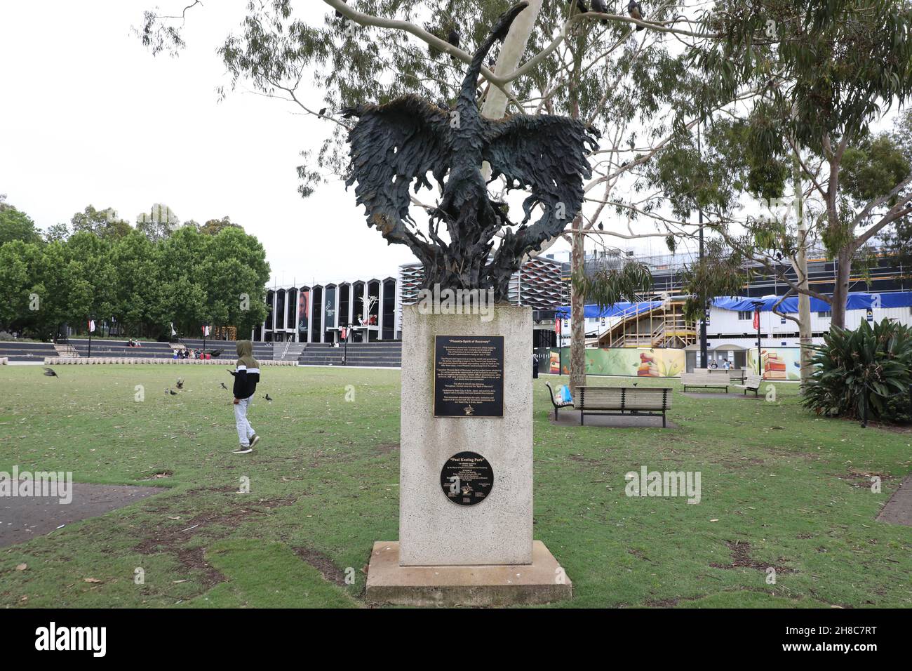 Phoenix Spirit of Recovery monument, Paul Keating Park, Bankstown Stock ...