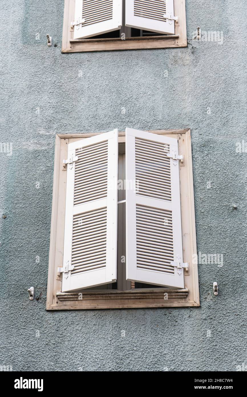 Traditional house window .French house background Stock Photo - Alamy