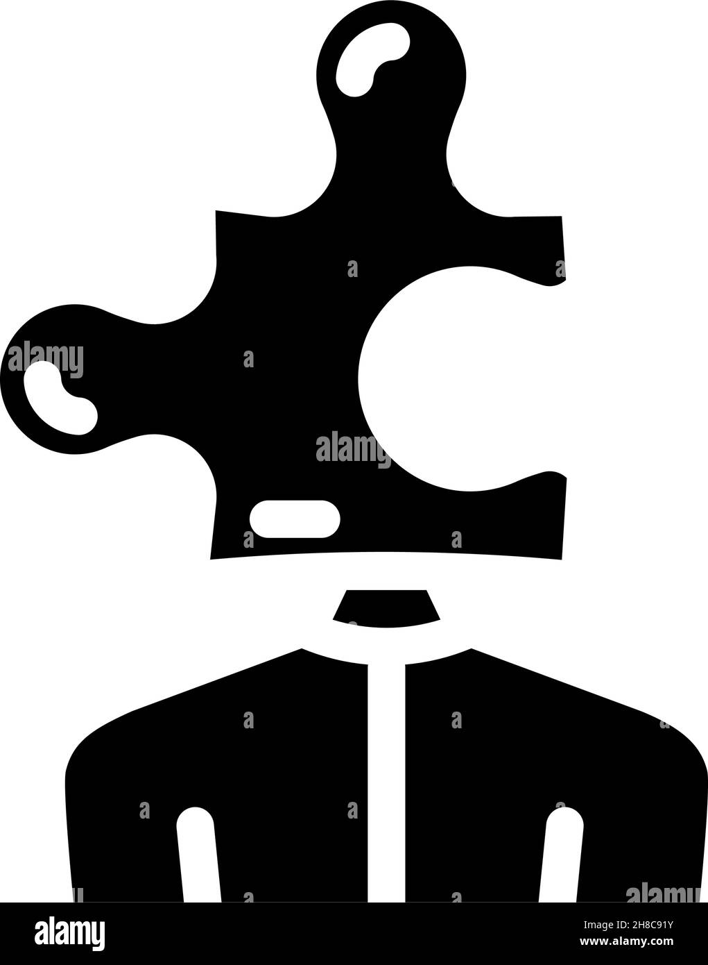 puzzle for resolve business problem glyph icon vector illustration ...