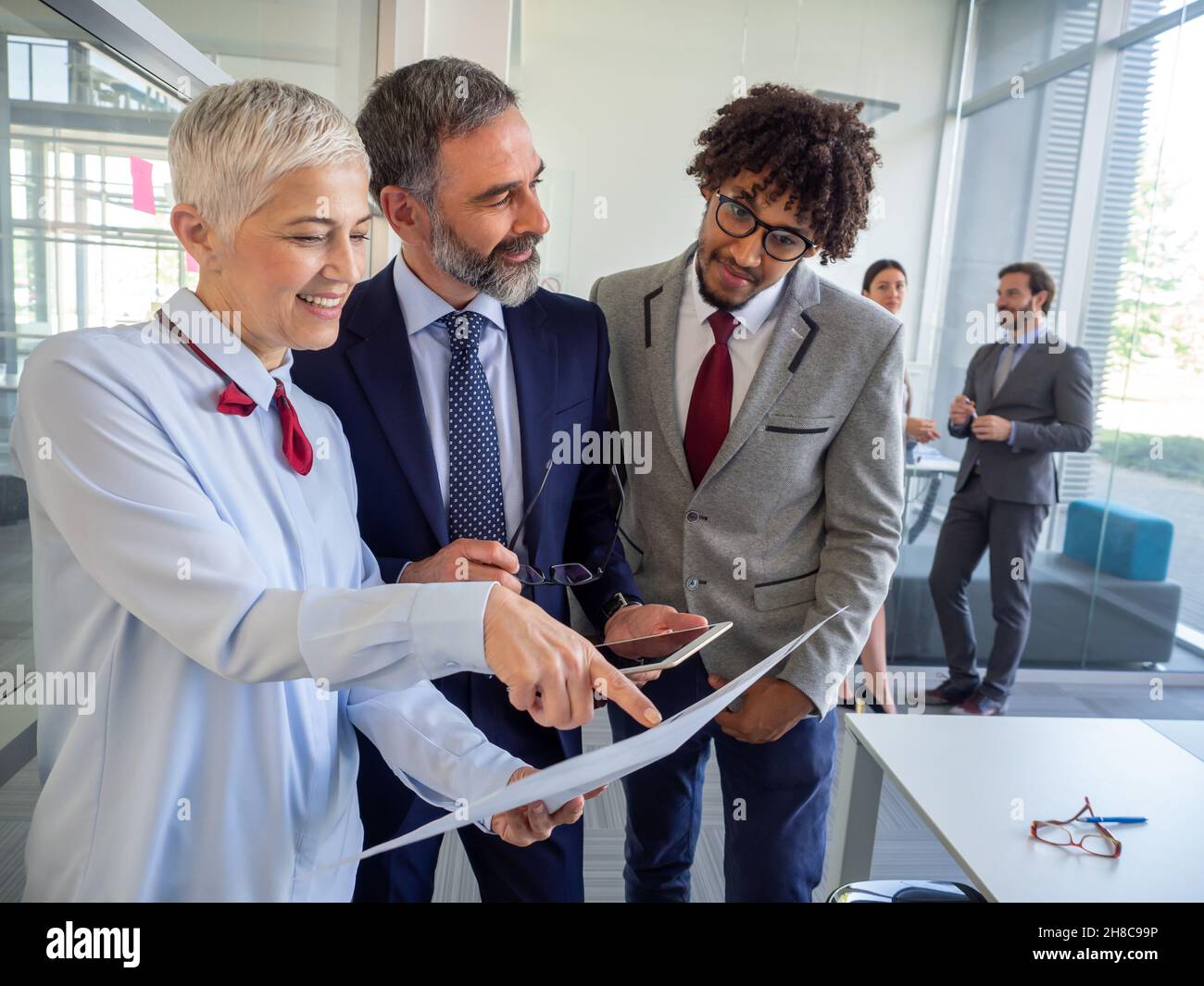Corporate business team and manager in meeting. Business, people ...