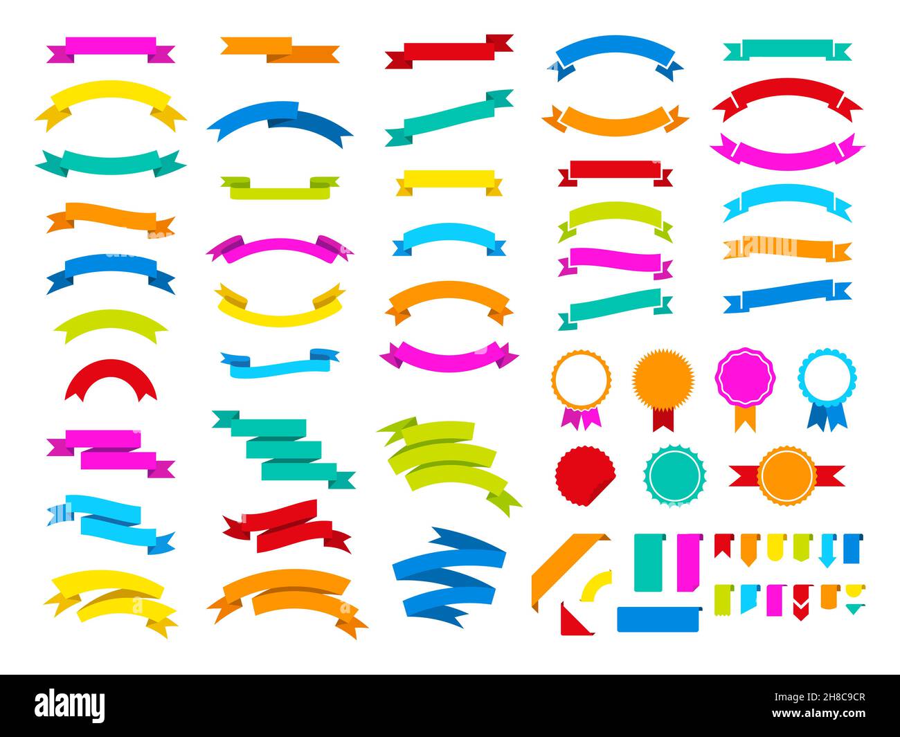 Flat Ribbon Banner Clipart