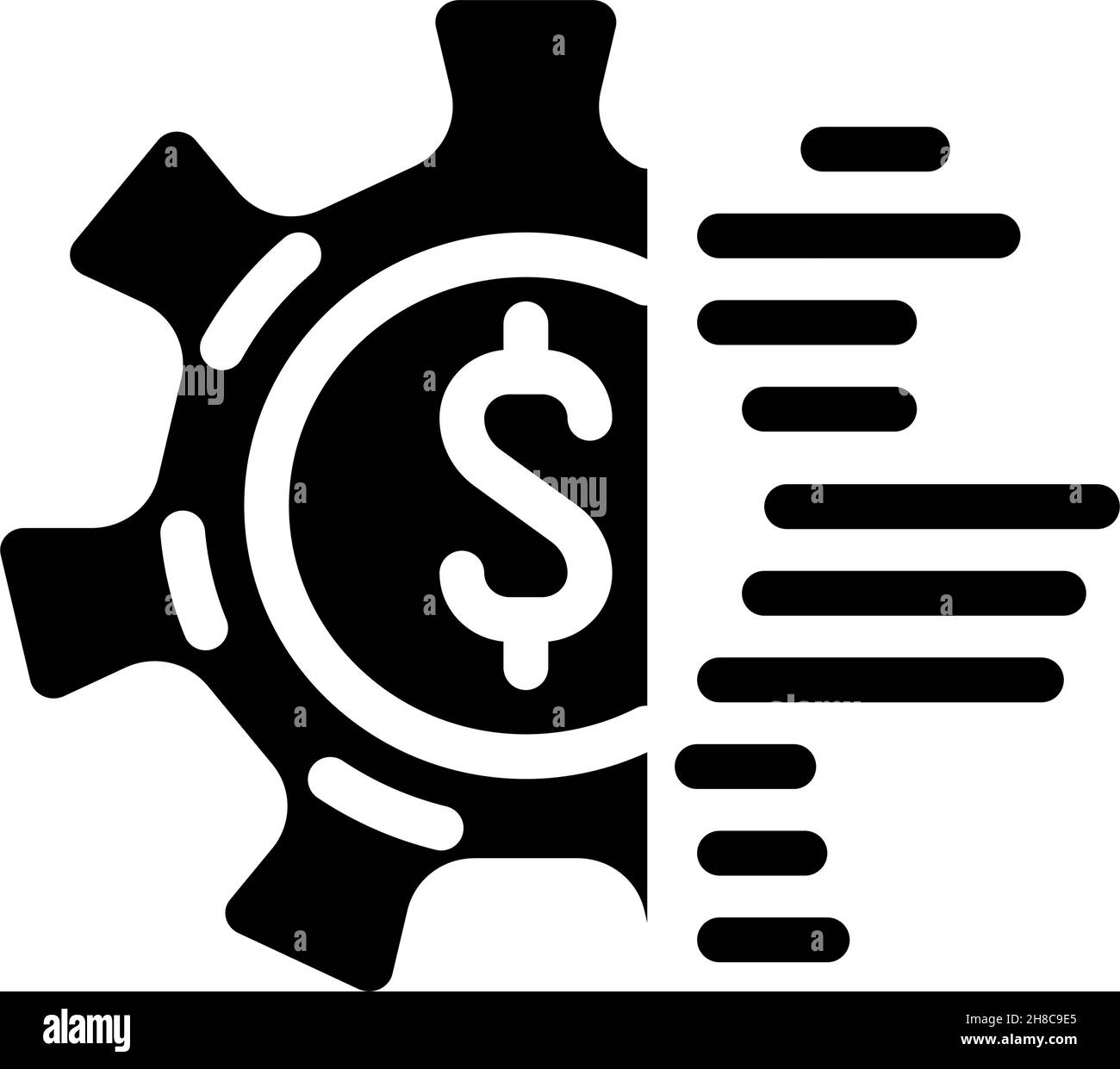 digitization of processes business manager glyph icon vector ...