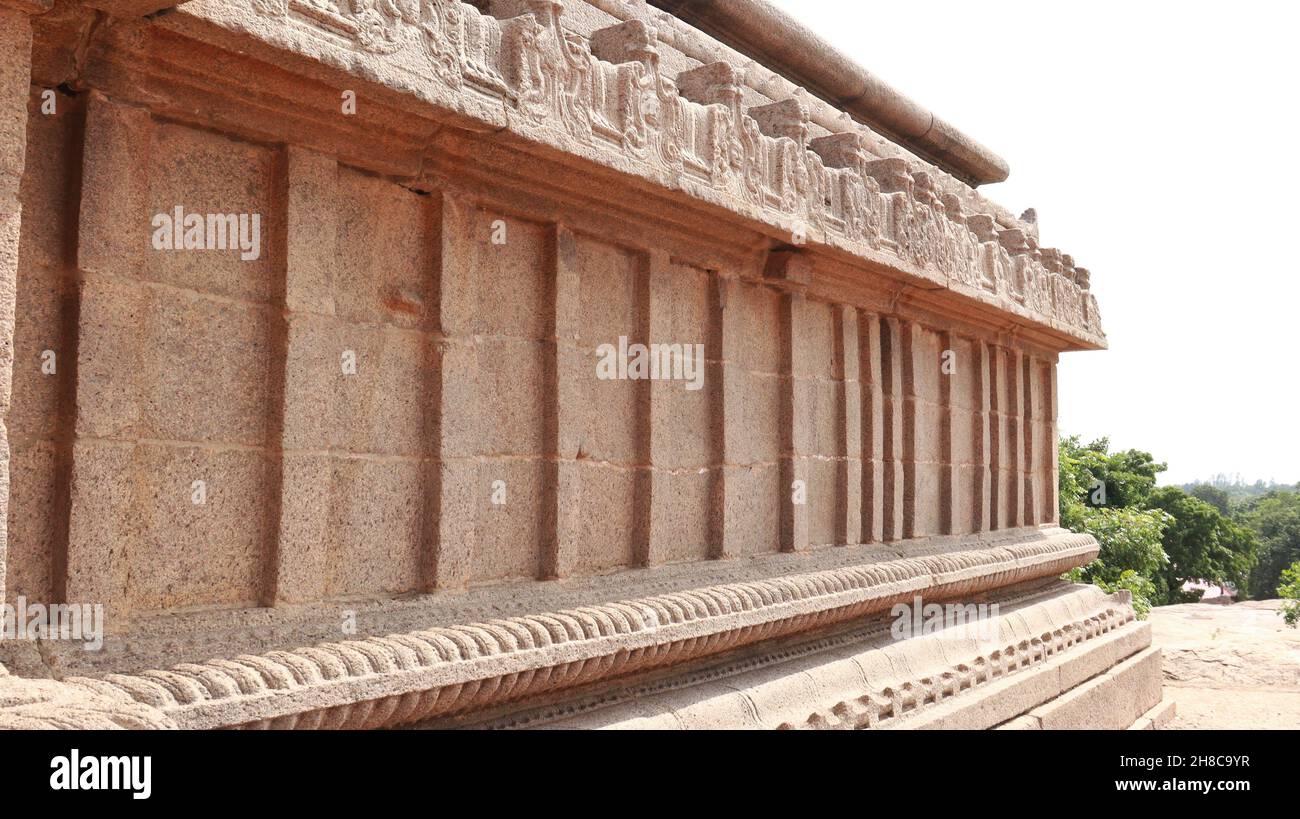 The facade sculpture of the temple is its one side wall. This is a ...