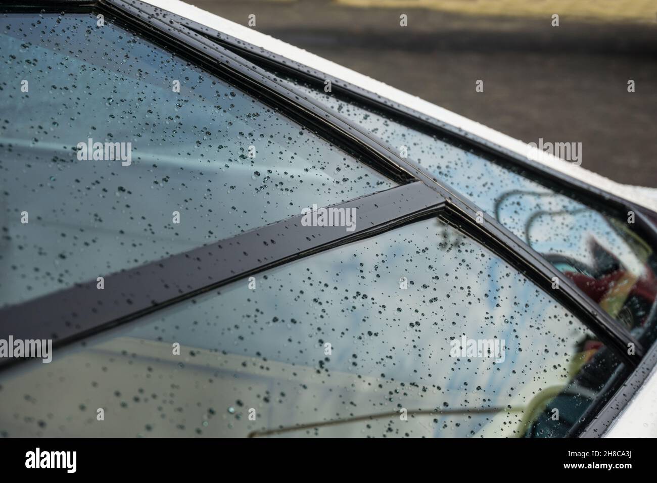 Close up detail of on a metalic grey Ferrari 488 GTB classic Italian ...