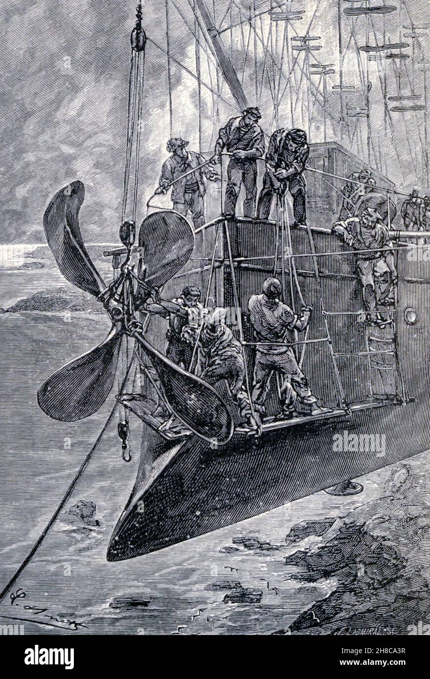 While they were busy in the bow from Robur the Conqueror (French: Robur ...