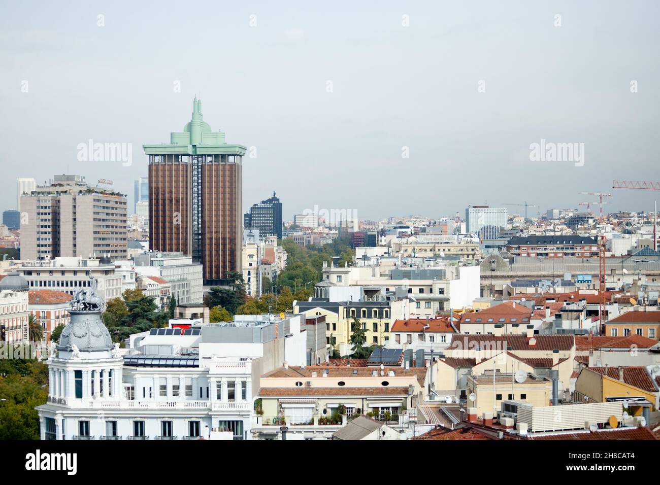 Cityscape of Madrid. Spain. Tourist destination. The view of Madrid ...
