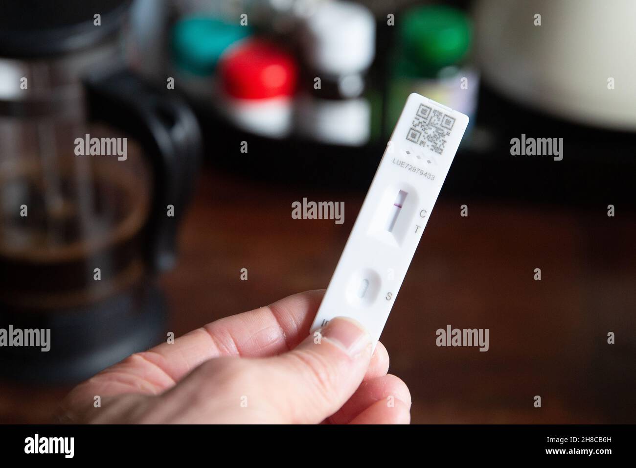 Lateral flow test showing negative result hi-res stock photography and ...