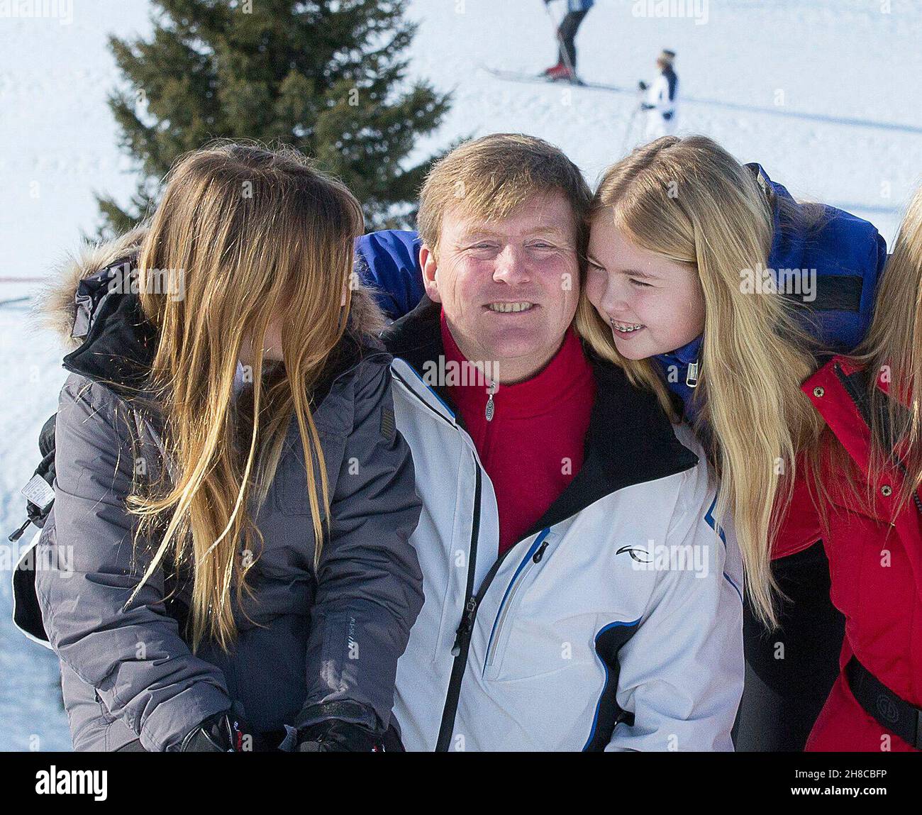 Lech, 22-02-2016 King Willem-Alexander, Princess Amalia, Princess ...