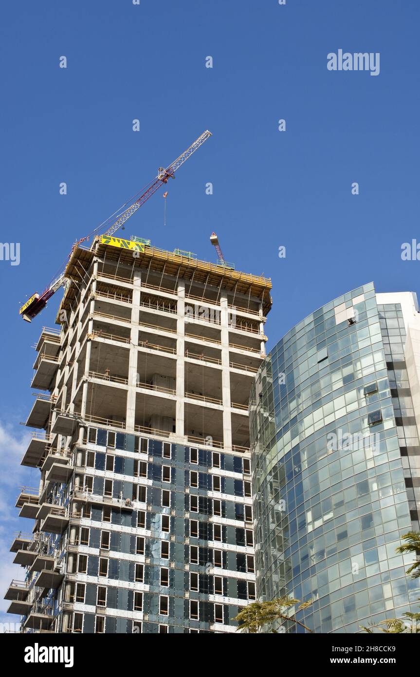 shell of a high-rise building, Israel, Tel Aviv Stock Photo - Alamy