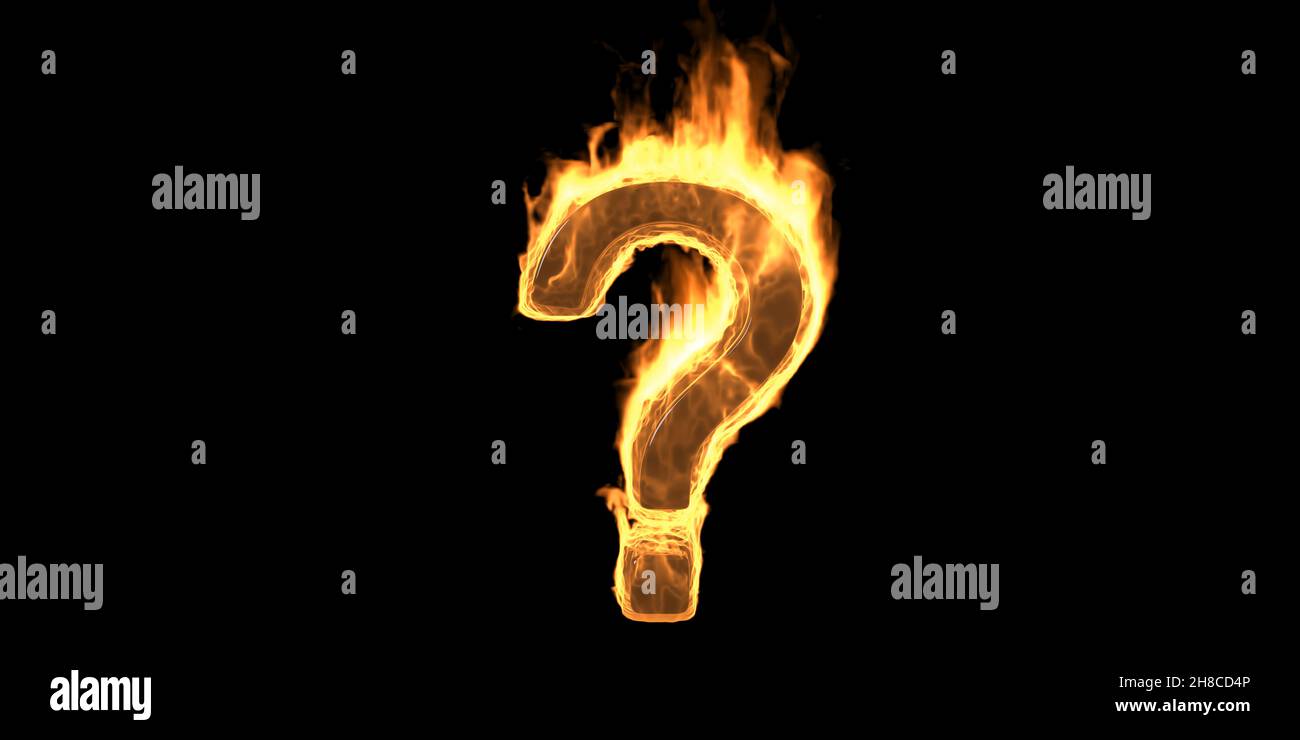 Animated Flame Question Mark