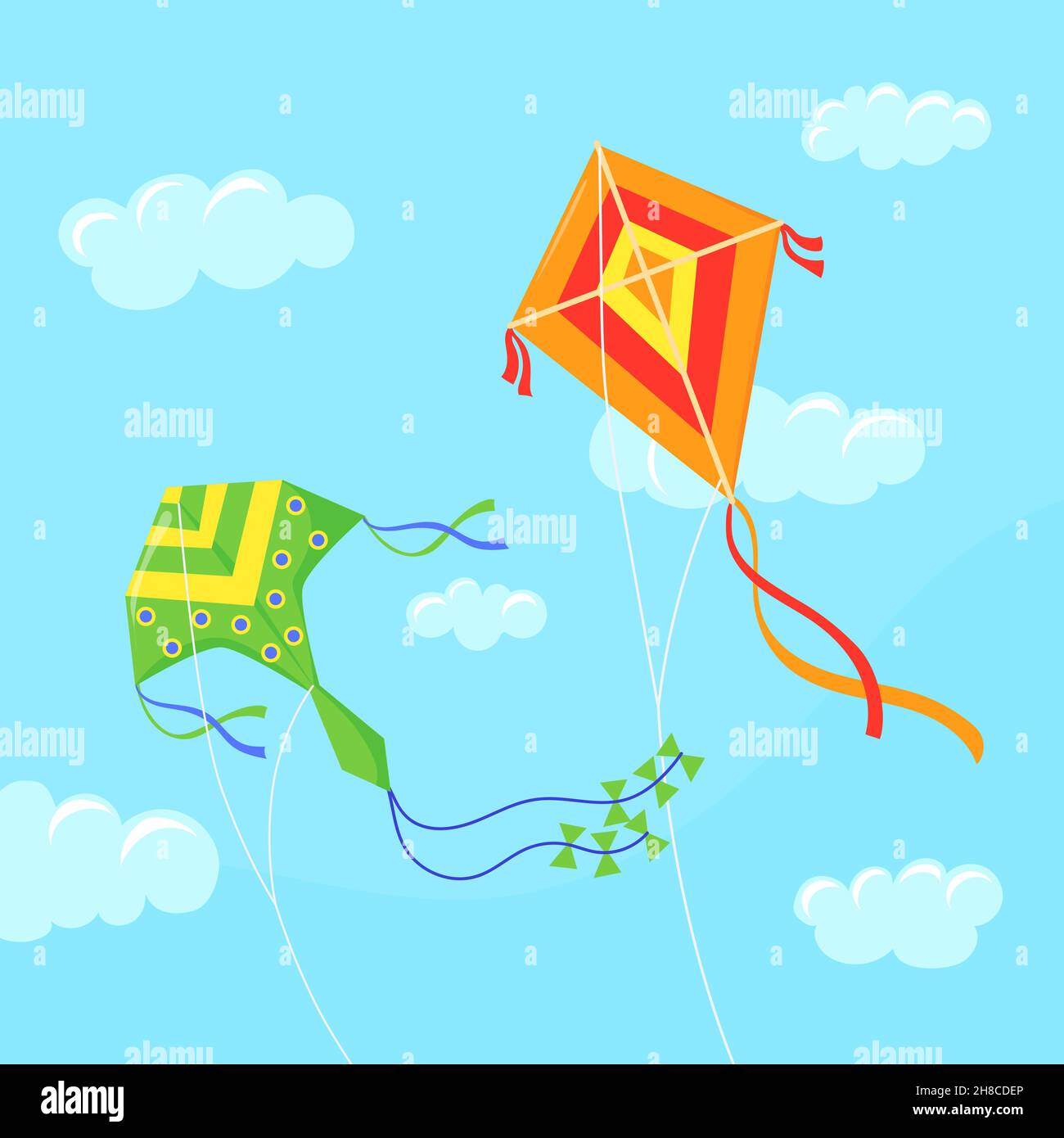 Kites Flying In The Sky Animated