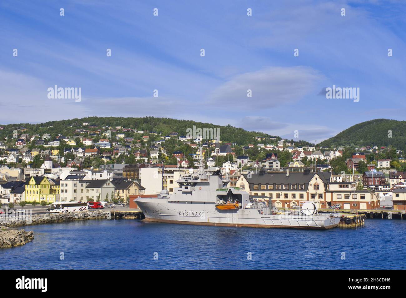 city scape of Harstad with harbour, Norway, Harstad Stock Photo - Alamy