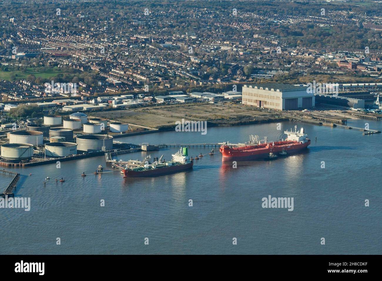 Shipping on the Mersey Estuary, Liverpool, North West England, UK Stock ...