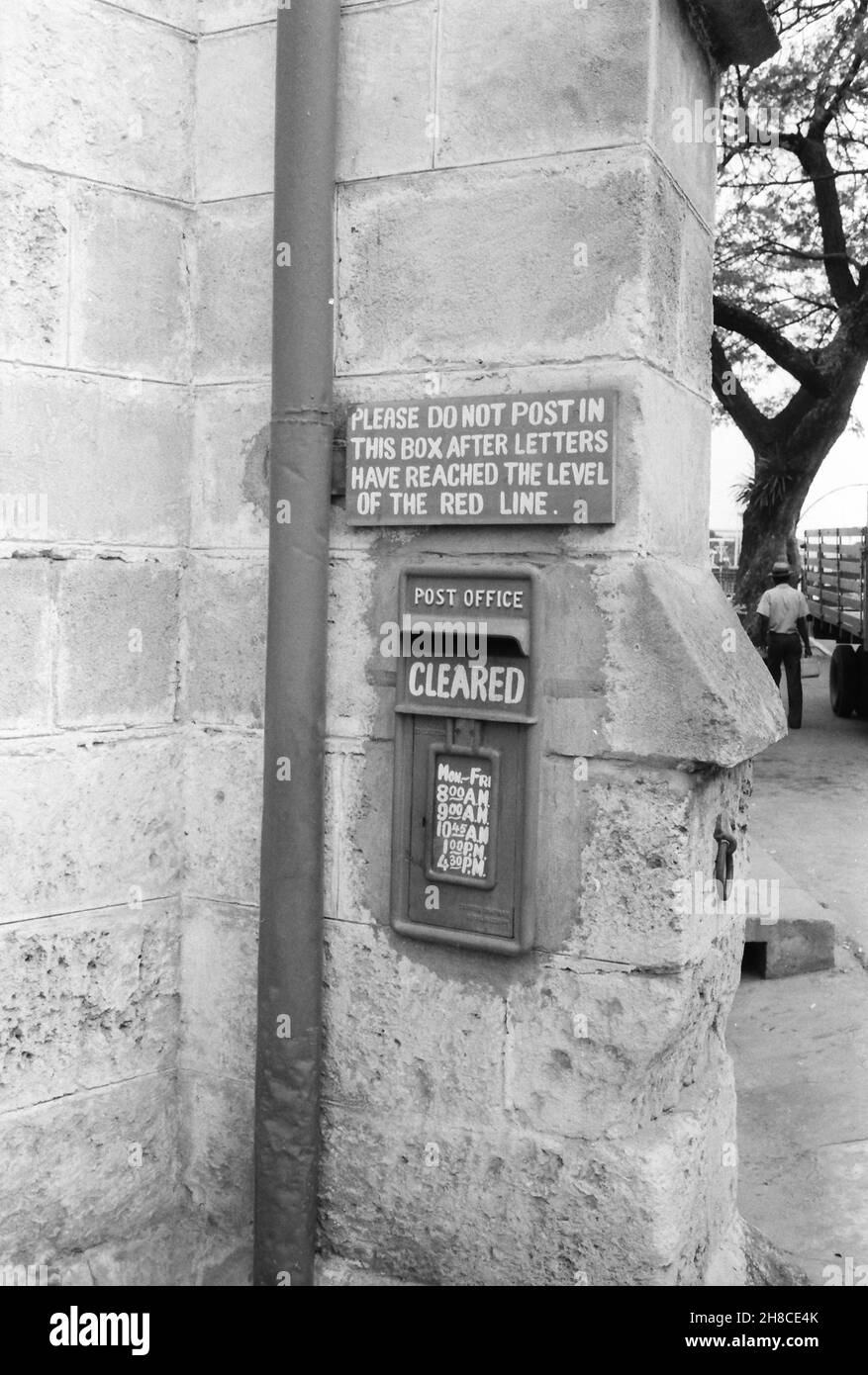 Barbados post box Black and White Stock Photos & Images - Alamy