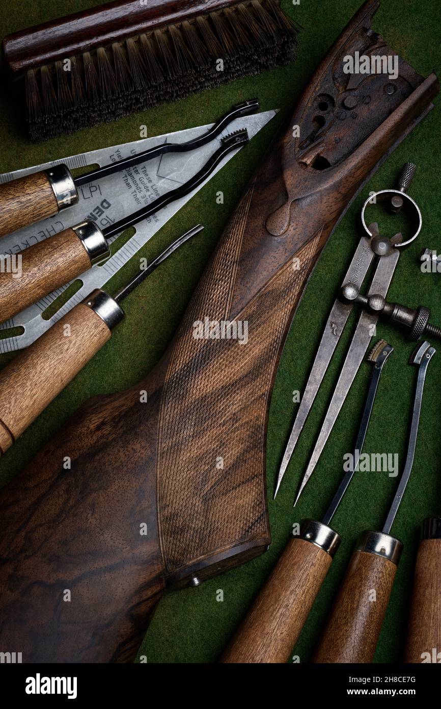 Walnut wood gun hi-res stock photography and images - Alamy
