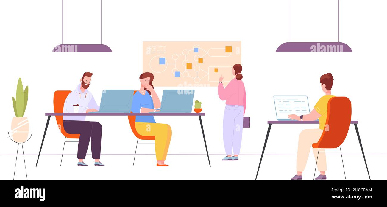 Young programmers in office Stock Vector Images - Alamy