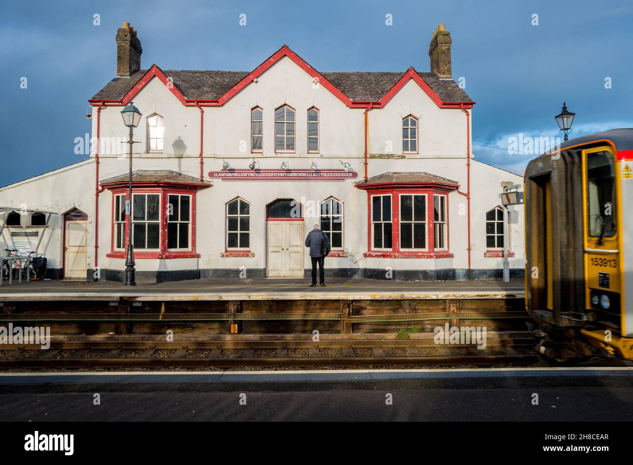 Llanfairpwll railway station.The Welsh rail station with the longest ...