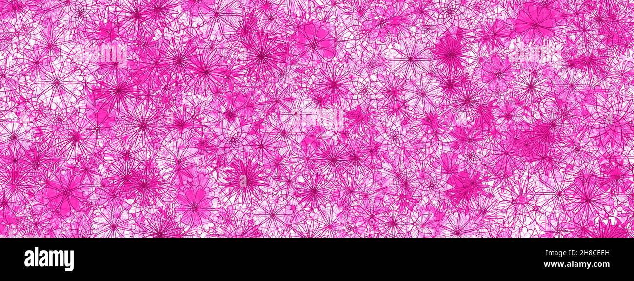 Background illustration of layers of stylized transparent flowers in ...