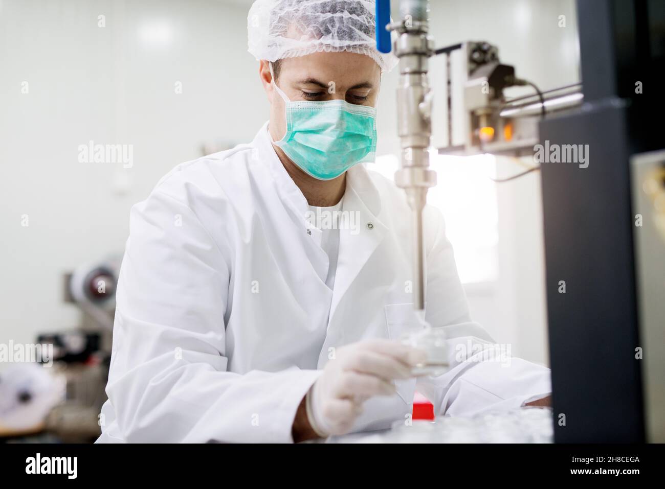 Medical production, health care industry. Medicine concept employee ...