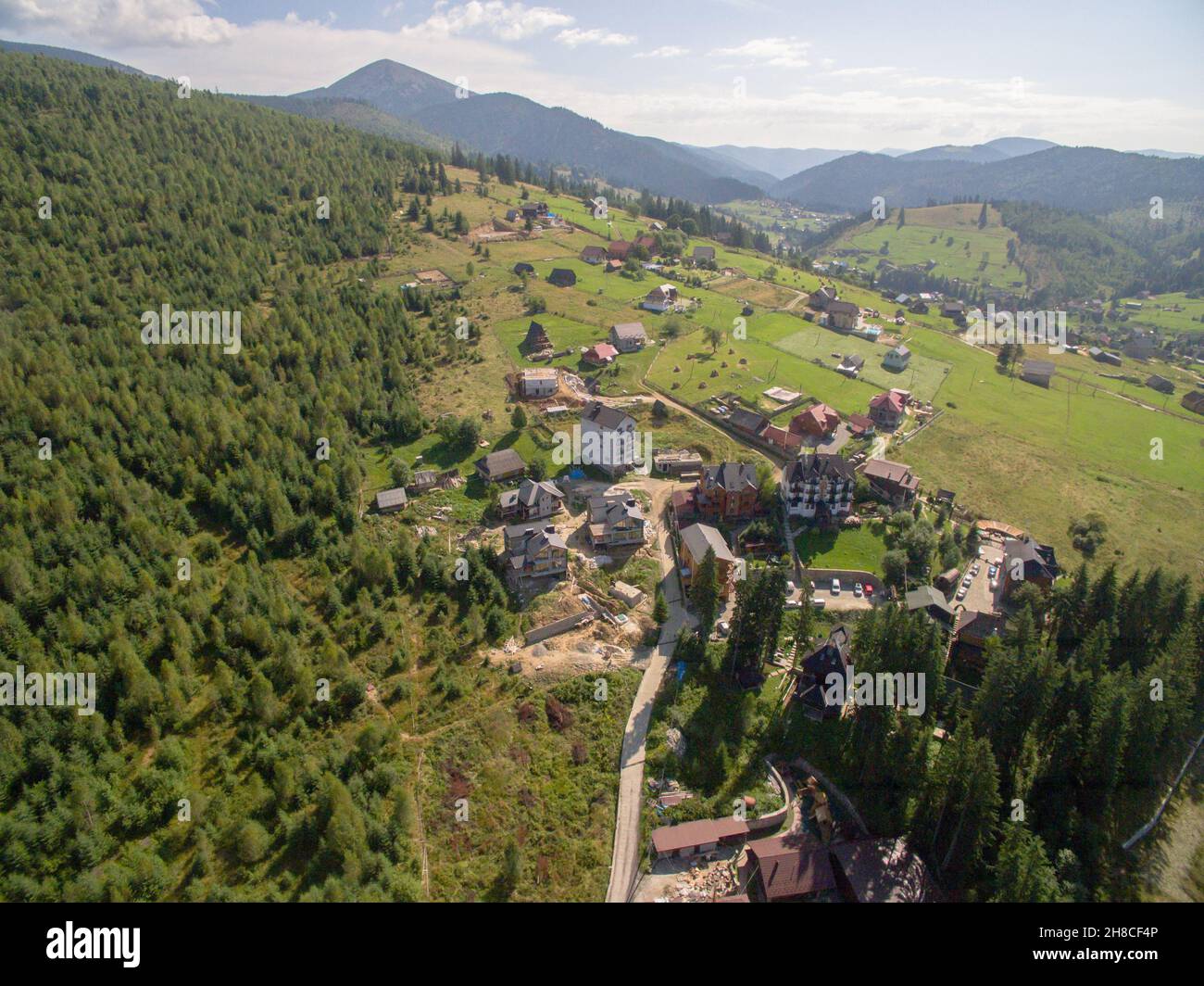 Mountainous wooded country hi-res stock photography and images - Alamy