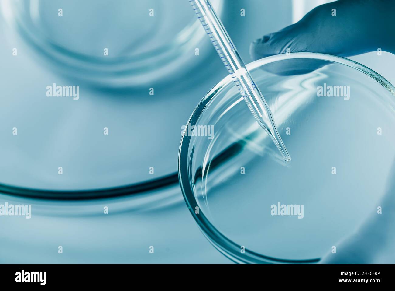 abstract laboratory medical background. petri dishes, test tubes Stock ...