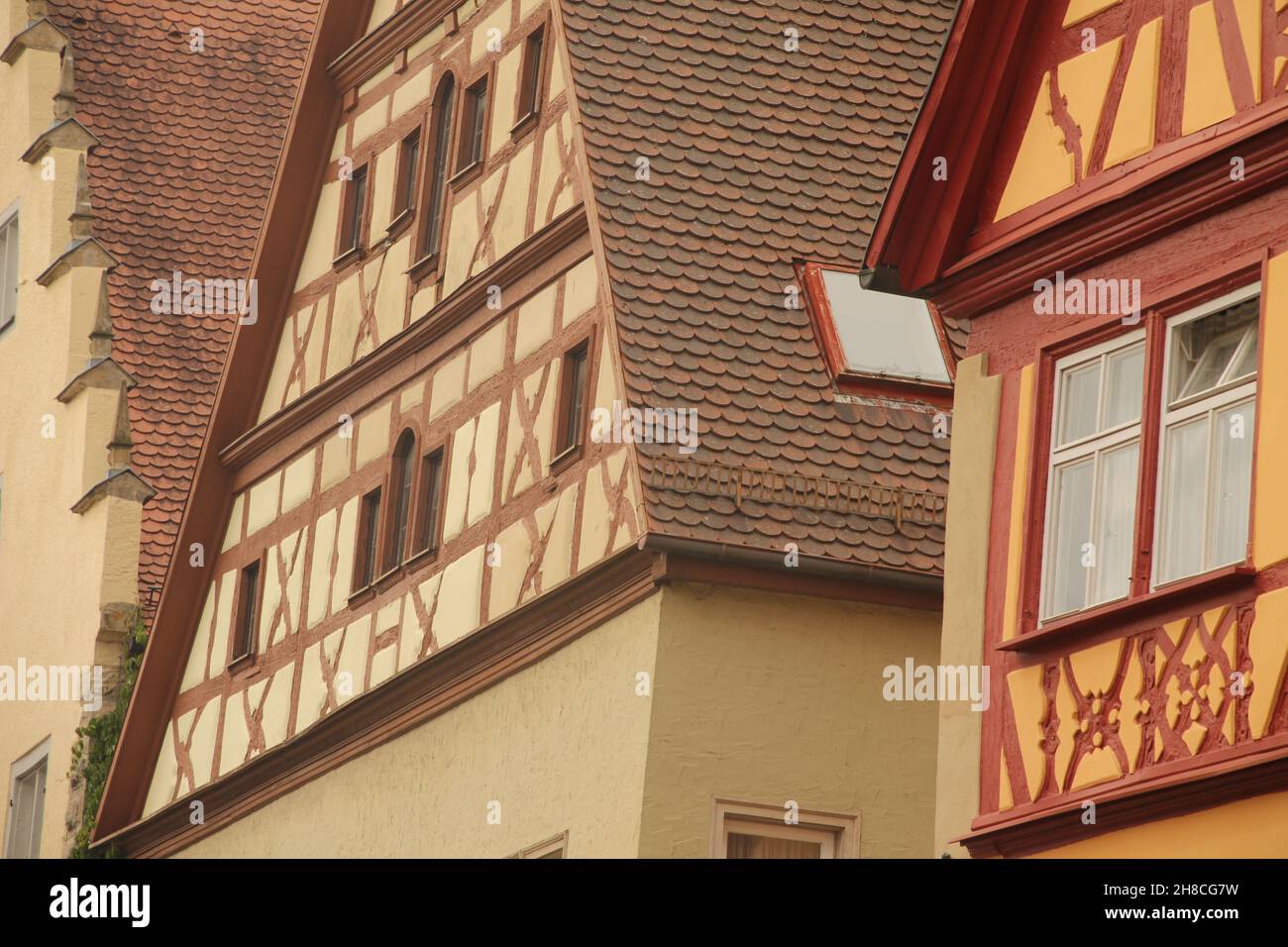 Beautiful view of Old Town Medieval Buildings with brick and stony ...