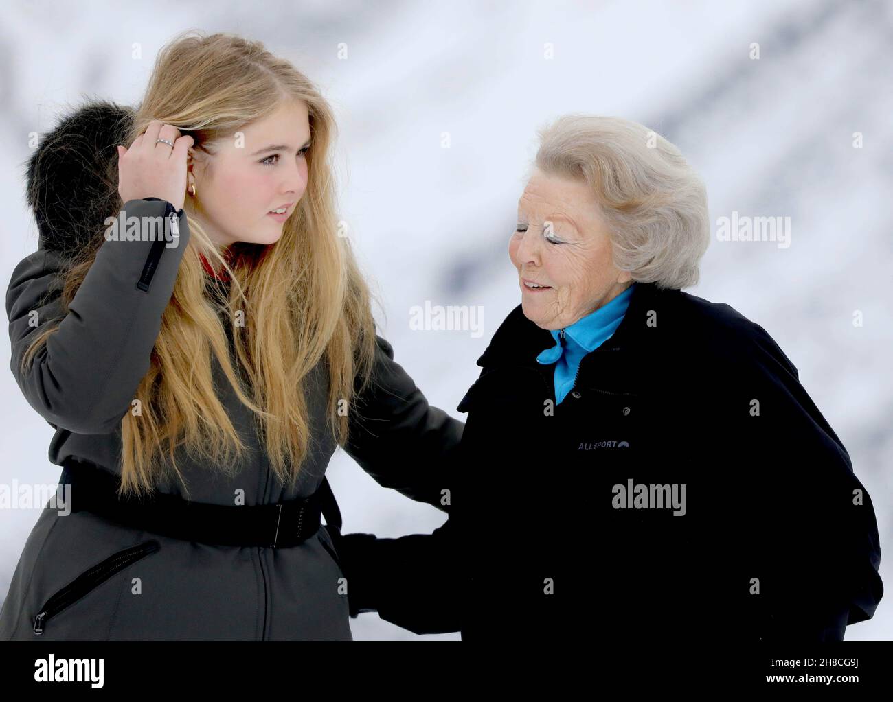 Princess Amalia and Princess Beatrix of The Netherlands in Lech, on ...