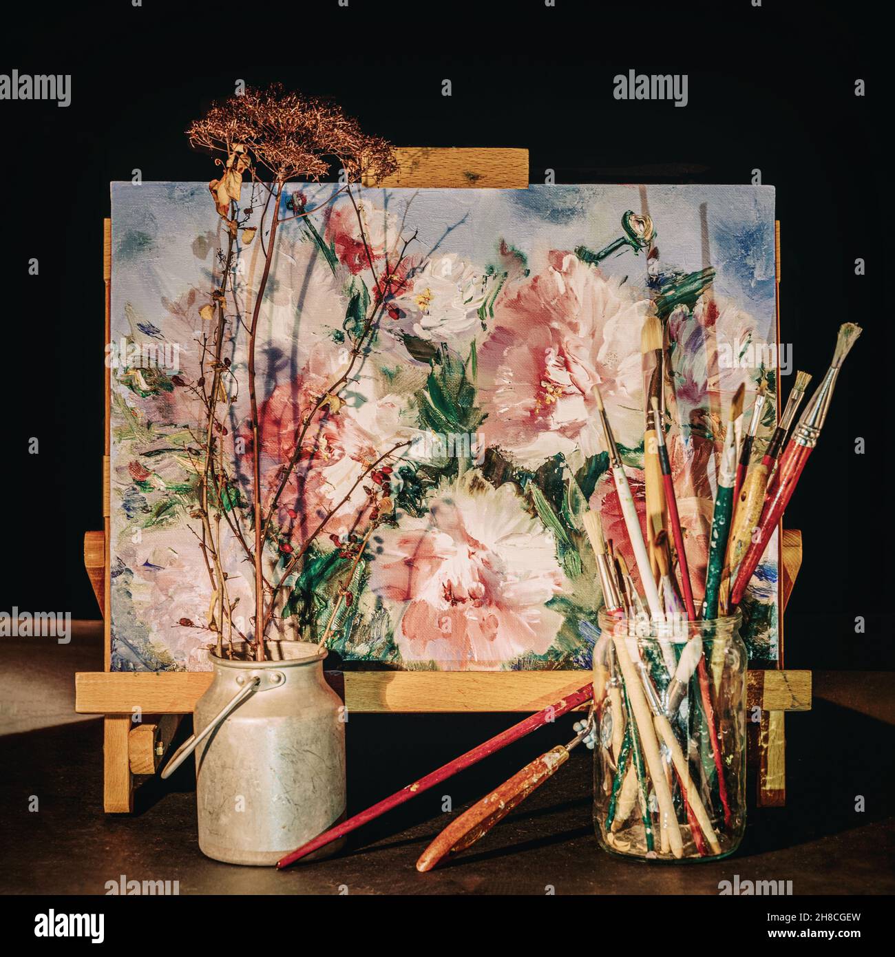 Color colorful mix painter easel art hi-res stock photography and ...