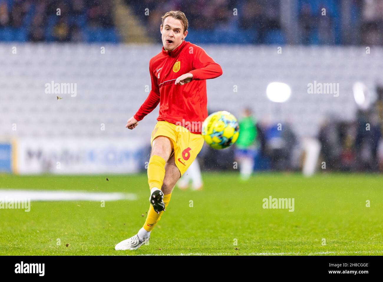 Odense, Denmark. 28th, November 2021. Jacob Steen Christensen (6) of FC ...