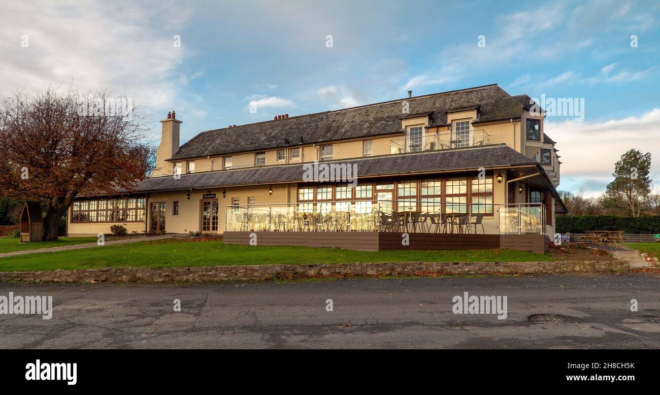 The Inn Hotel and Car park at Charlestown, Fife, Scotland, UK Stock ...