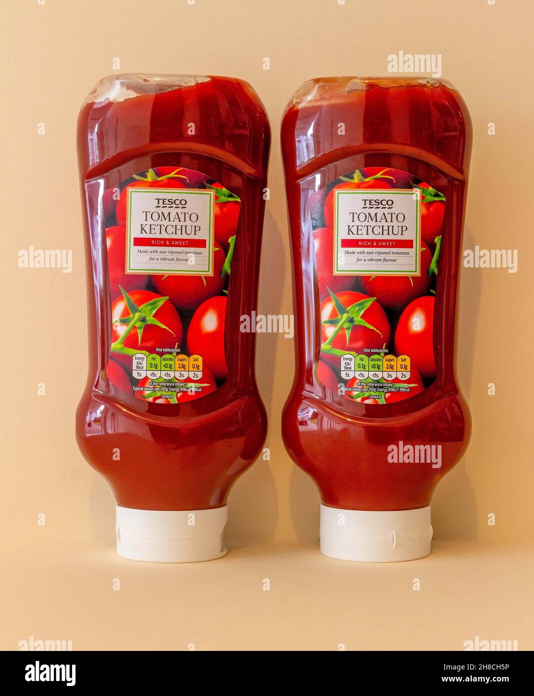 Tesco's Tomato Ketchup in plastic bottles Stock Photo - Alamy