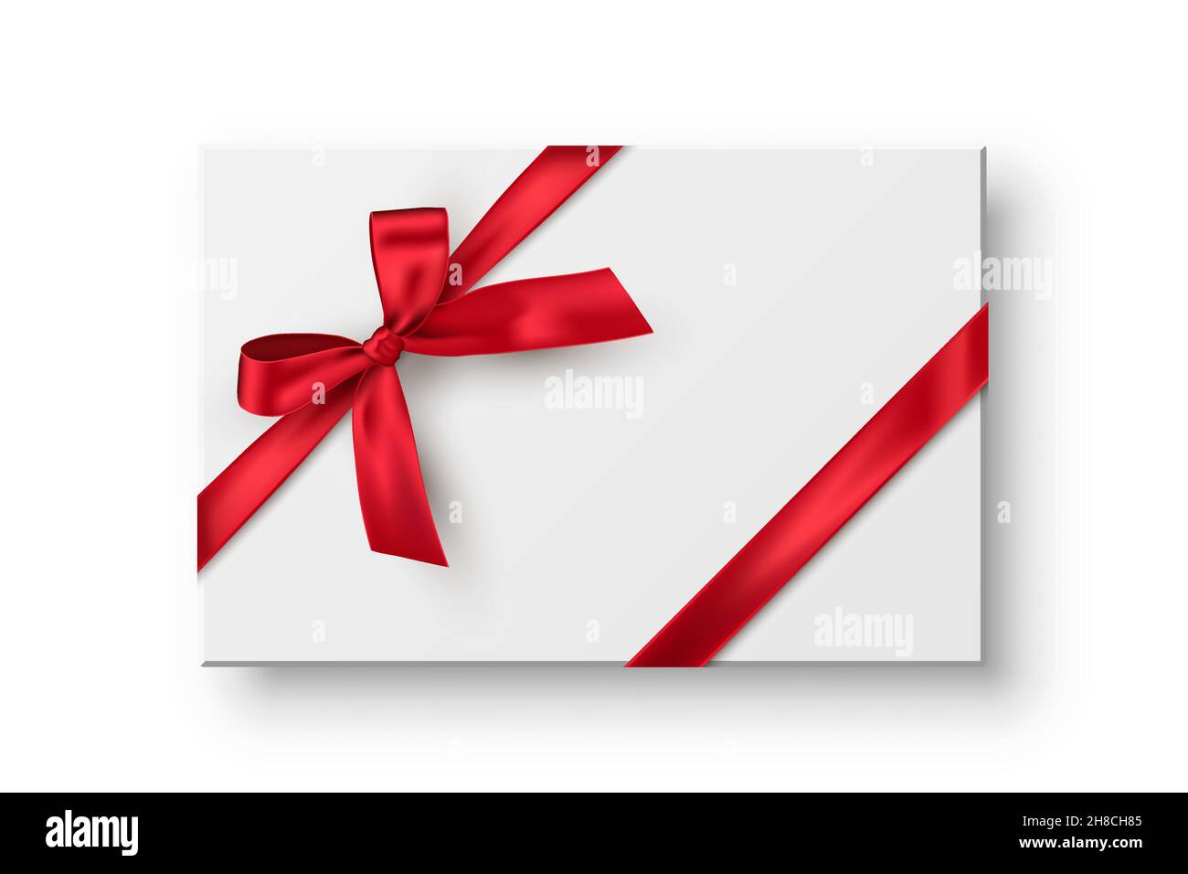 Rectangle gift box, present realistic vector illustration. Birthday ...