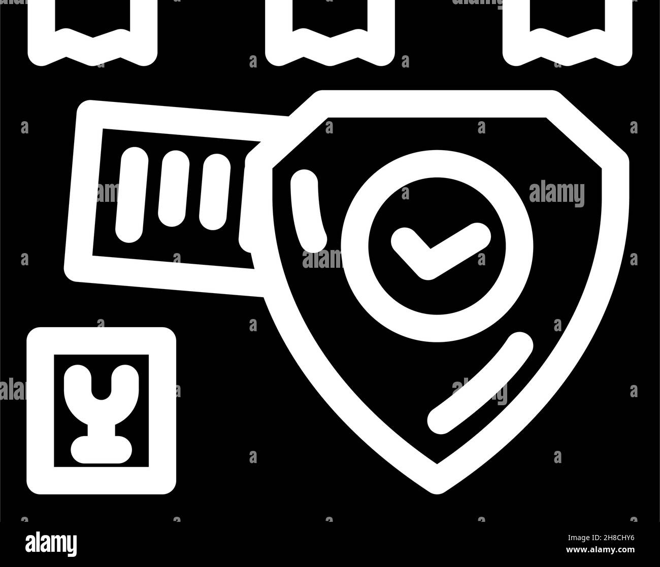 cargo protection glyph icon vector illustration Stock Vector Image ...