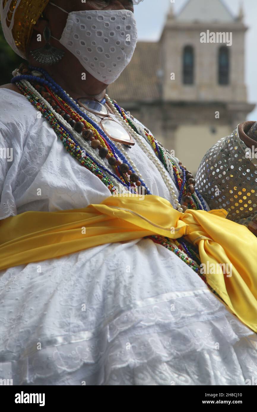 salvador, bahia, brazil - november 20, 2021: Candomble members and ...