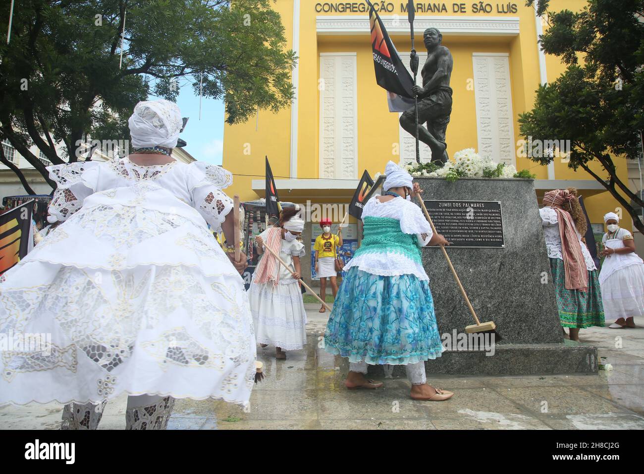 salvador, bahia, brazil - november 20, 2021: Candomble members and ...