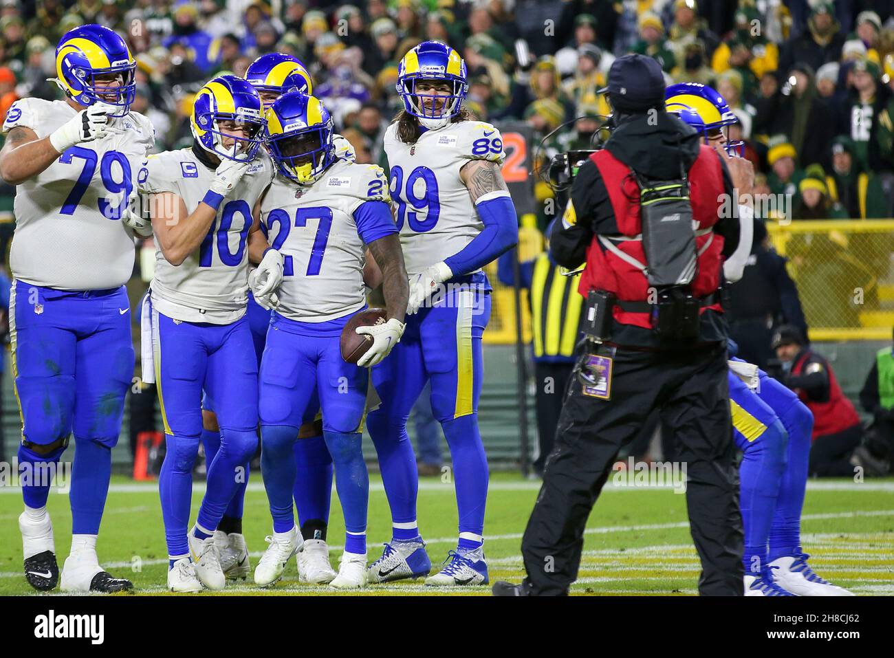 November 28, 2021: Los Angeles Rams running back Darrell Henderson (27 ...