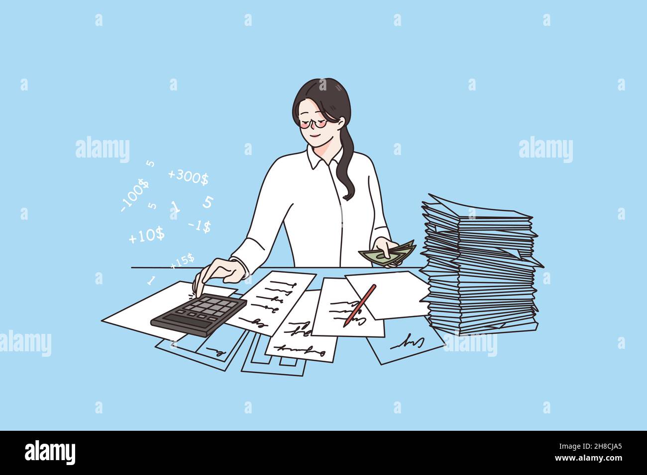 Female Accountant Clipart
