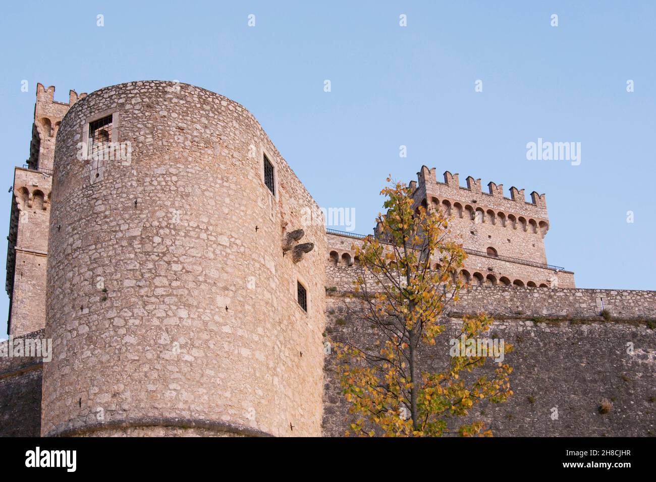 Old Town, Via del Castello street, View of Piccolomini Castle, Celano ...