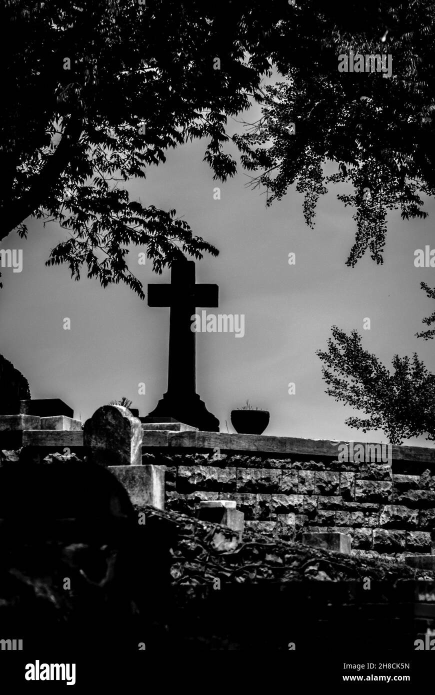 Georgia historical cemetery Black and White Stock Photos & Images - Alamy