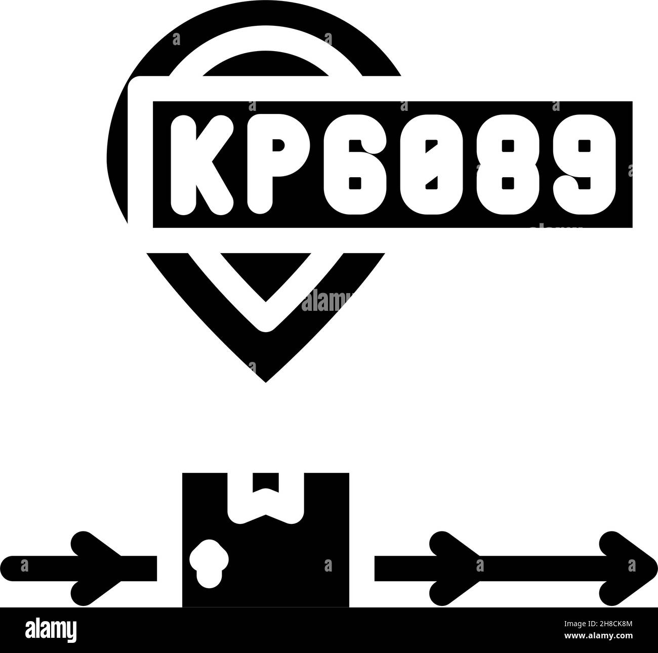 tracking number glyph icon vector illustration Stock Vector Image & Art ...