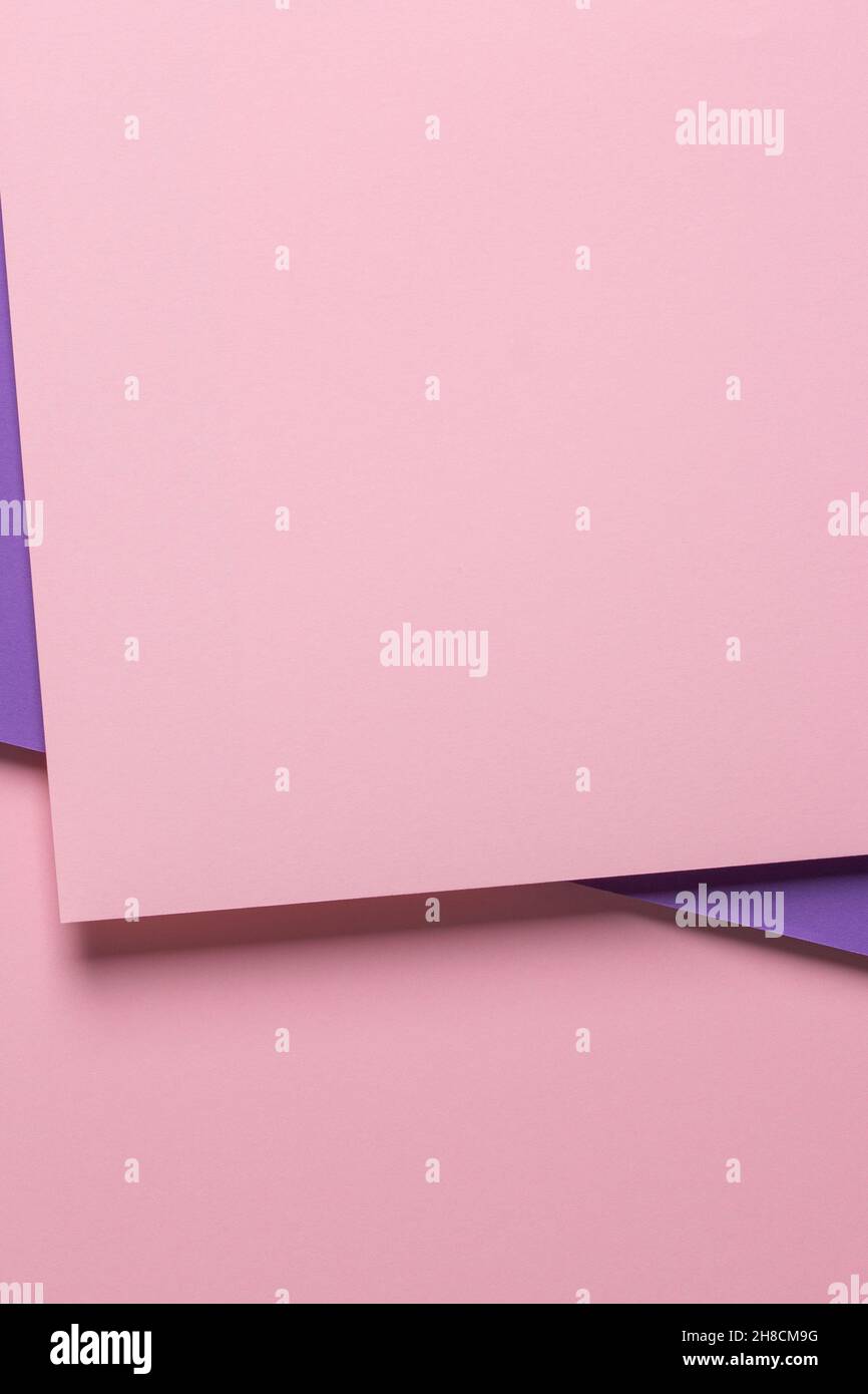 Abstract creative geometric pastel pink and purple violet paper ...