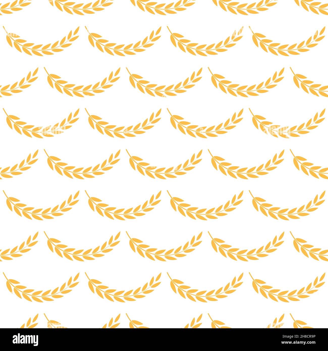 Wheat ears seamless vector pattern. Ornament can be used for gift ...