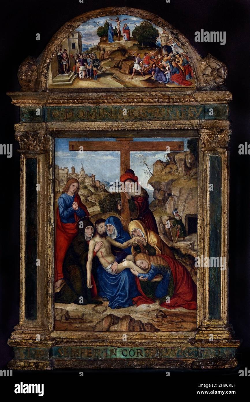 Deposition of Christ 1527 by Pietro - Pier Francesco Sacchi (1485-1528) Italy, Italian Stock ...