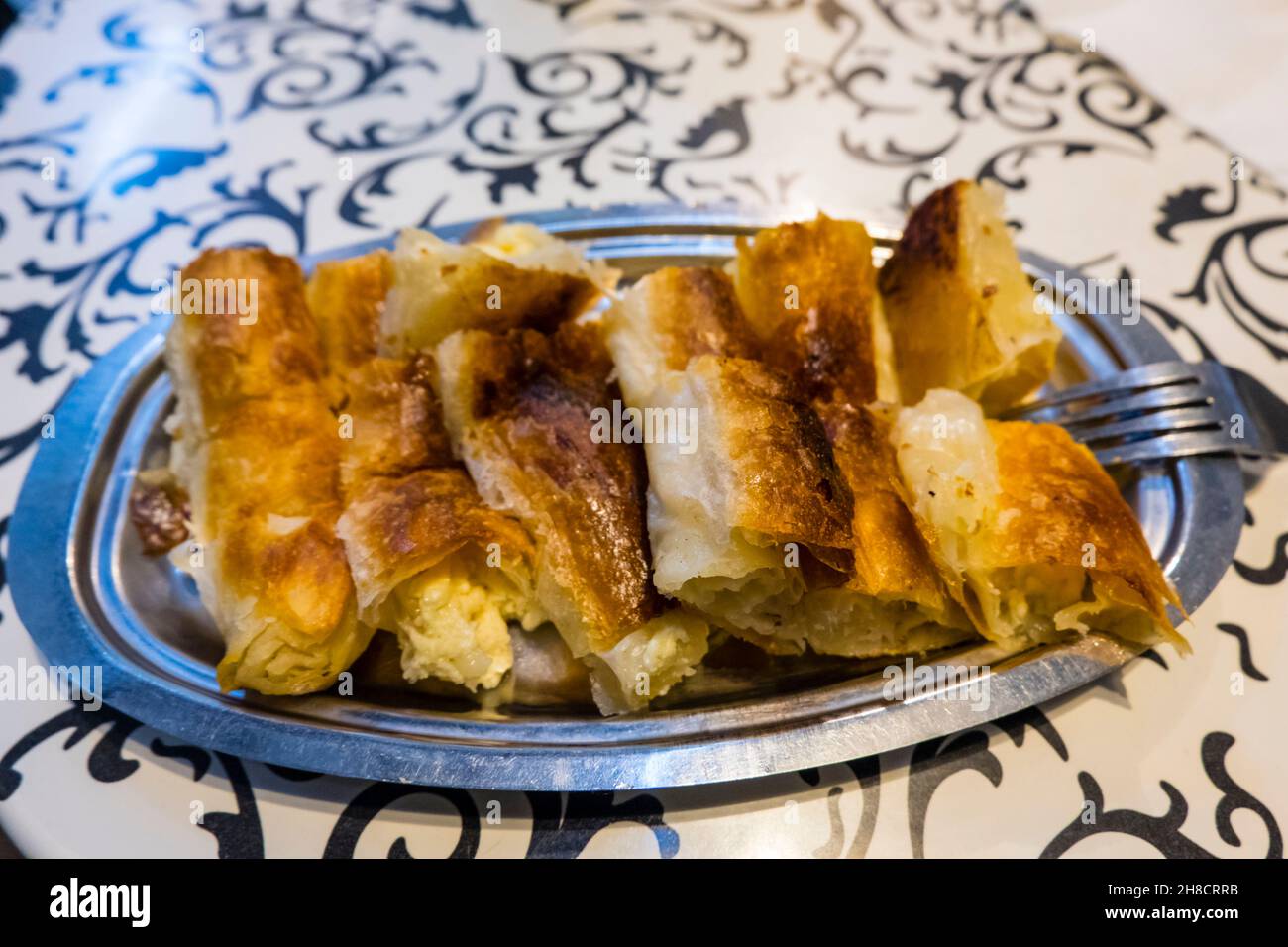Burek, the Balkan breakfast, Prizren, Kosovo Stock Photo - Alamy